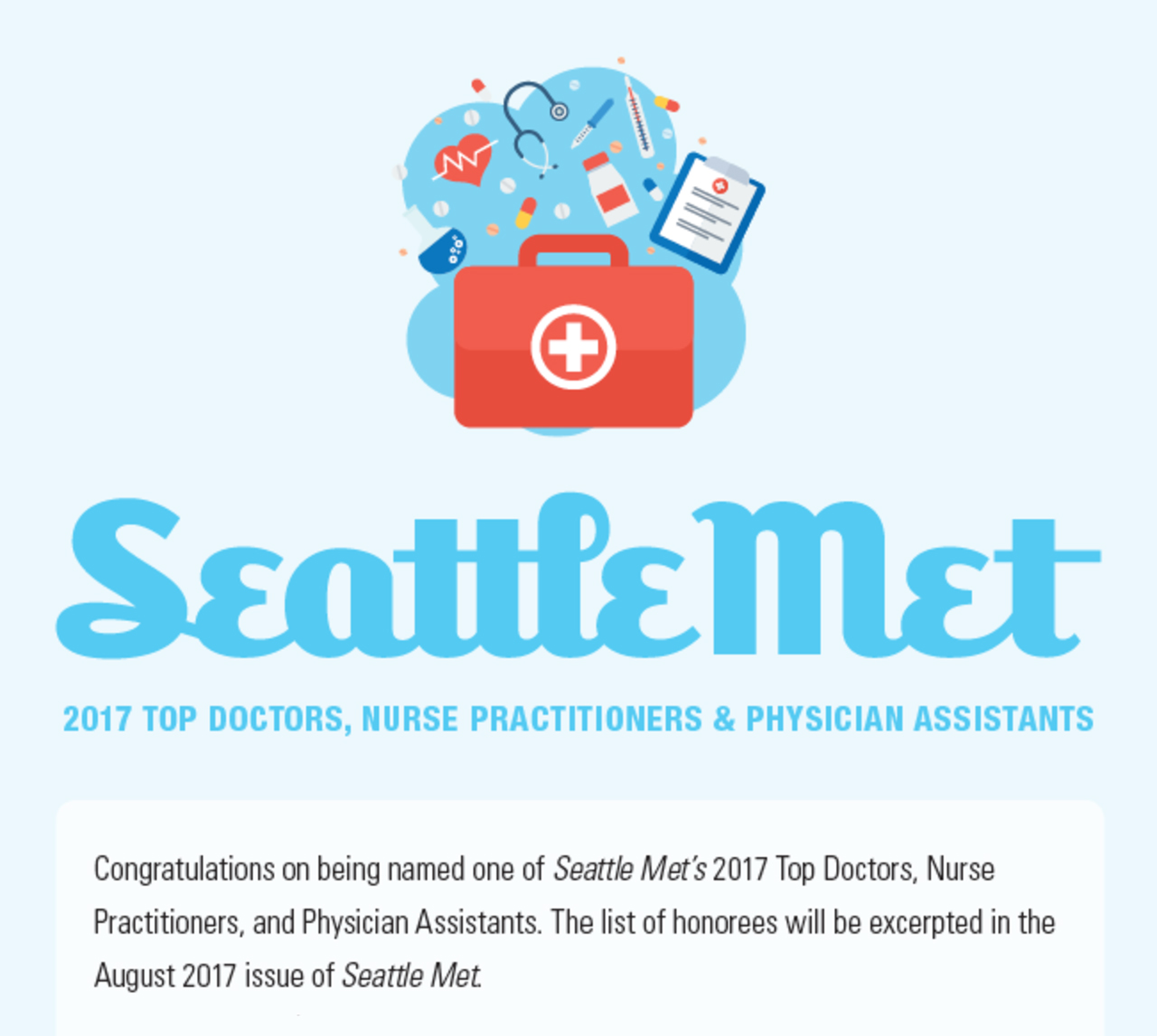 Dr. Attaman Honored As 2017 "Top Doctor" By Seattle Met Magazine